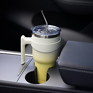 BJPKPK 20 oz Tumbler With Handle And Straw Stainless Steel Insulated Tumbler Cups For Water Or Ice Coffee,Oasis