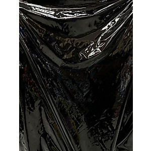 Shiny Black 4-Way Stretch Vinyl Latex Fabric by The Yard, 60" Wide, DIY, Crafts, Club Wear, Costumes, Cosplay