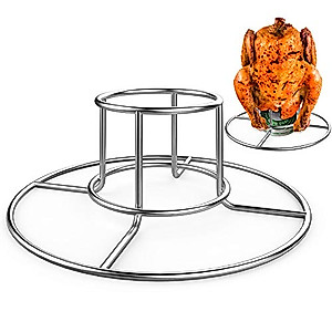 RUSFOL Beercan Chicken Rack, Stainless Steel Chicken Stand for Smoker and Grill