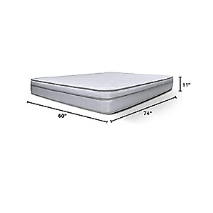 Dreamfoam Bedding Doze 11" Eurotop Mattress-Medium Comfort, Short Queen- Made in Arizona