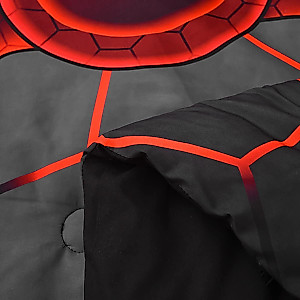 NTBED Game Console Comforter Set for Boys Girls Kids Geometric Lightweight Microfiber Bedding Sets (red, Twin)