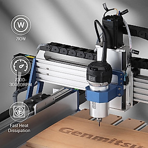 Genmitsu 710W Compact Router 65mm Diameter, 6 Variable Speeds Palm Trimmer Router, with ER11 Collet & 4 Carbon Brushes, Spindle Motor Upgrade for CNC Machines