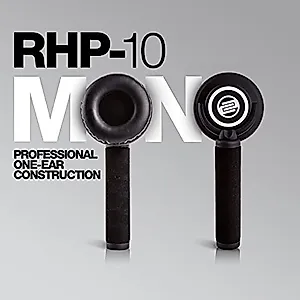 Reloop RHP 10 Mono Professional One-Ear Headphone with 50mm Neodymium Driver, Black