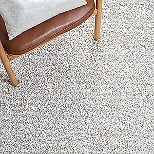 SAFAVIEH Ultimate Shag Collection 8' x 10' Sand / Ivory SGU211C Handmade Solid 1.6-inch Thick Area Rug