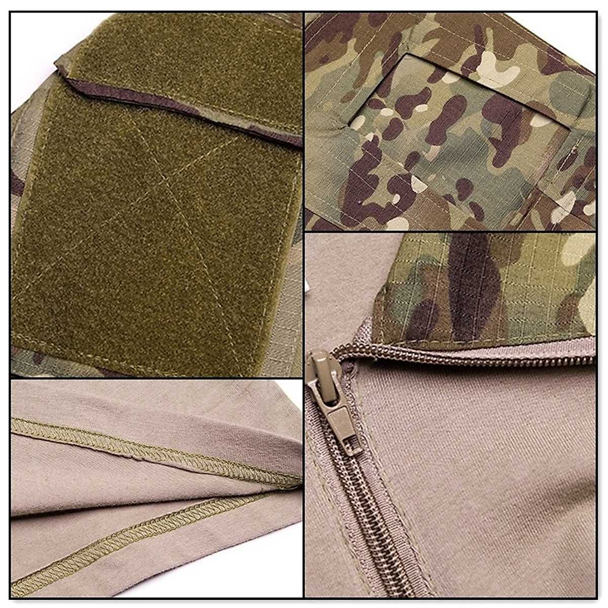 TOMITANY DXdesign Tactical 1/4 Zip Combat Long Sleeve T-Shirt Pants Set Slim Fit Hunting Military Uniform Dry Quick (XX-Large, Gray Set)