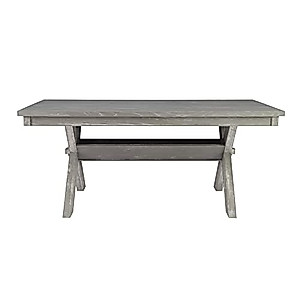 Powell Turino Dining Set, Grey Oak Finish, 6 Chairs