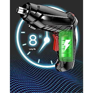 Electric Screwdriver Set Rechargeable 3.6V Cordless Screwdriver Kit with 48pcs Accessories,Switch Direction with One Click - Power Drill Cordless with LED Light