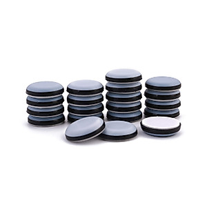 1" Adhesive Furniture Sliders -Furnigear Chair Glides PTFE Mover Slide on Furniture & Kitchen Appliances Slider Easy and Safely - Best Furniture Sliders for Carpet Hardwood Floors (20 Pack)
