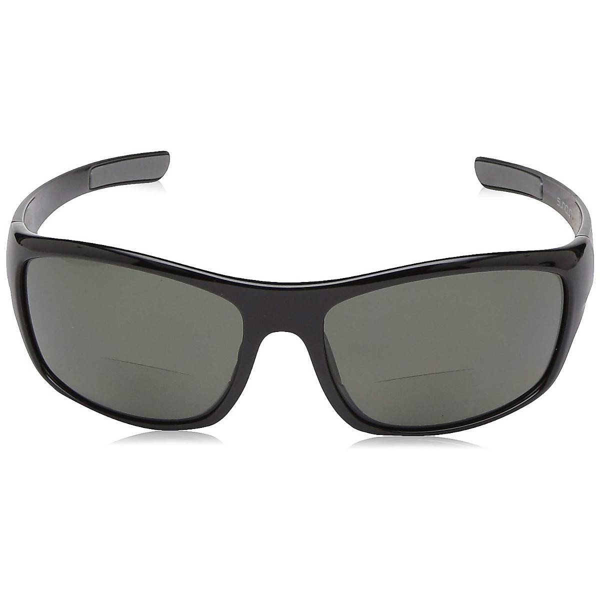 Suncloud Mens Cover Polarized Reading Sunglasses - Black Frame | Polarized Gray +2.00 Lens