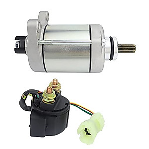 Soarider Starter & Relay for 2008-2020 Honda Recon 250 FourTrax TRX250TE ES TRX250TM, 31200-HM8-B61 19642 410-54133 SMU0478, 2008 2009-2020 250 Recon Starter, Replacement for 250 Honda Recon Starter