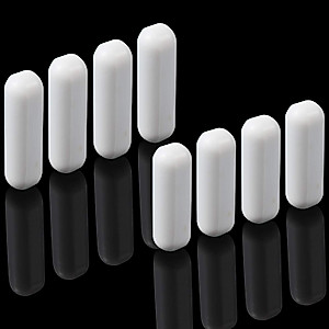 Weewooday PTFE Magnetic Stirrer Mixer Stir Bar Set, White Color, Stir Rod Magnetic, Laboratory Bar, Stir Plate Bar, Stir Plate Magnet Stick(8 Pieces,25 mm/ 1 Inch)