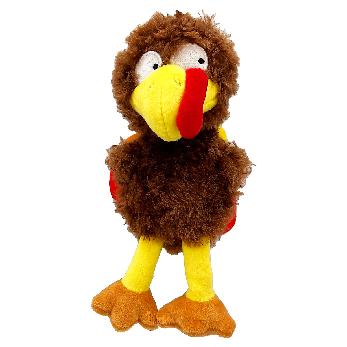 Huxley & Kent Slappies for Dogs | Wishbone Turkey (Small) | Squeak & Shake Dog Toy | No Stuff Squeaky Toy, TPR Ball in Head | Simulates Hunting Nature for Dogs