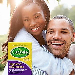 Culturelle Daily Probiotic Capsules For Men & Women, Most Clinically Studied Probiotic Strain, Digestive & Gut Health, Supports Occasional Diarrhea, Gas & Bloating, 1 Month Supply, 30 CT
