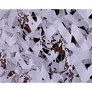 Ginsco 6.5ft x 20ft 2mx6m Snow Gound Netting Woodland Camouflage Net for Sunshade Camping Military Hunting Shooting Blind Watching Hide Party Decorations