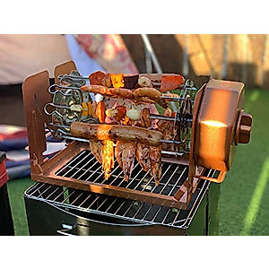 ROTO-Q 360 Family Bundle (COPPER) | The Ultimate Rotisserie Solution for Healthier Cooking | Portable, Versatile, and Energy-Efficient | Perfect for Convection Ovens, Air Fryers, BBQs, and Fire Pits | Self-Rotating Spit Roaster for Mouth-Watering Rotisser