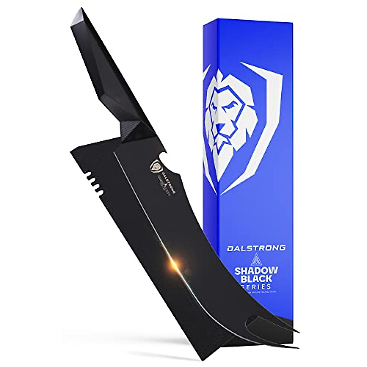 DALSTRONG BBQ Pitmaster & Meat Knife - 9 inch - Shadow Black Series - Black Titanium Nitride Coated - High Carbon - 7CR17MOV-X Vacuum Treated Steel - Razor Sharp Kitchen Knife - Sheath - NSF Certified