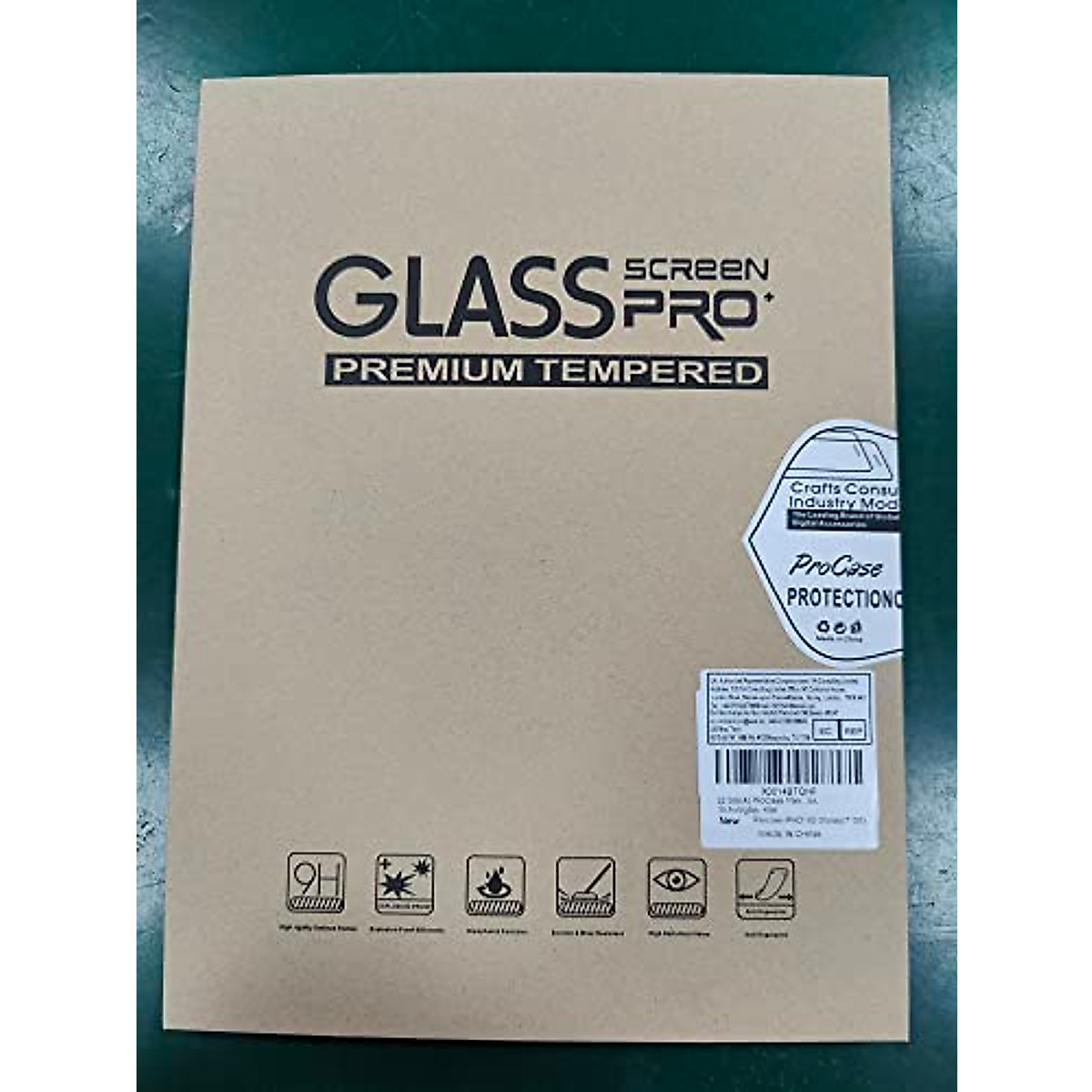 ProCase 2 Pack Screen Protector for iPad 9th 8th 7th Generation 10.2 Inch (2021/2020/2019), Tempered Glass Film for A2602 A2603 A2270 A2197 -Clear