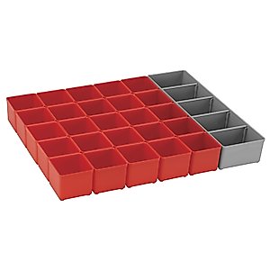 BOSCH ORG53-RED Organizer Set for i-BOXX53, Part of Click and Go Mobile Transport System, 30-Piece, Blue|Red