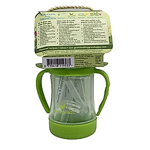green sprouts Glass Sip & Straw Cup, Light Lime, 6 Months+
