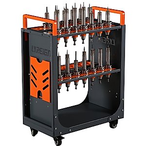 CAT50 Cart-20 Cap CNC Tool Cart，2023 New Model CNC Tool Transfer Cart， CNC Rolling Carts with Wheels， CNC Tools Holders, CNC Tools for CNC Cart, Cat 40 Tool Holder for Storehouse/Factory/Garage