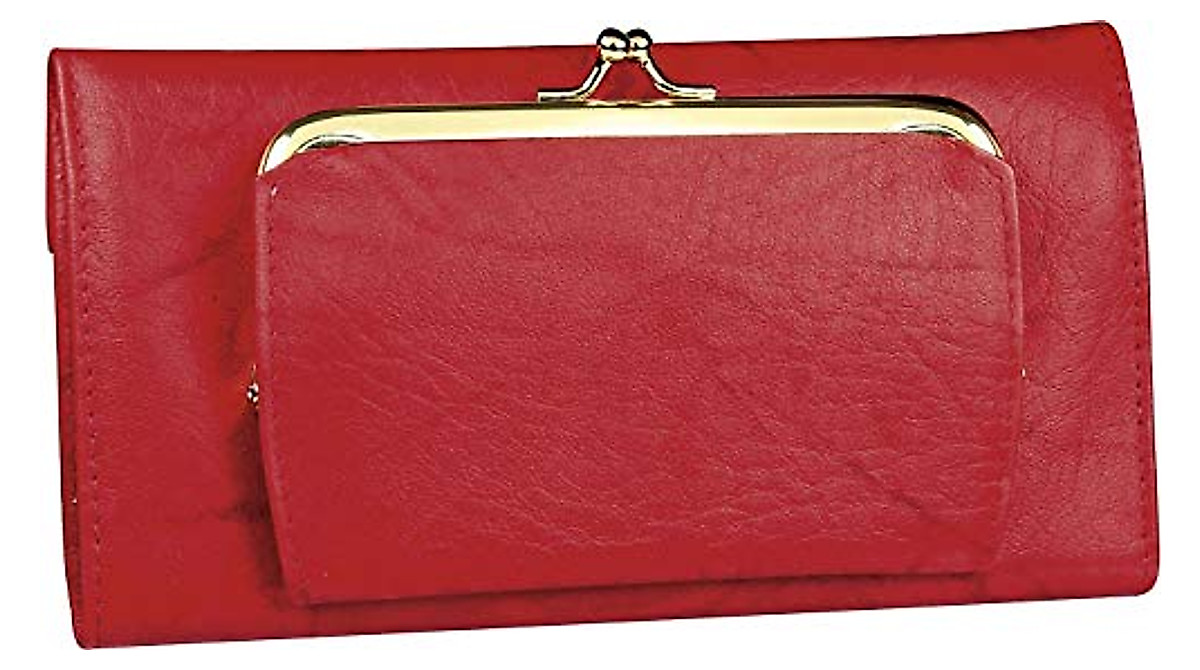 Buy Buxton RFID Clutch Wallet - Stylish Red Leather Organizer