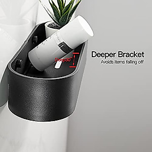 FINECHI Shower Caddy Shower Shelf for Bathroom Hanging Shower Caddy Rustproof No Drilling Adhesive Wall Mounted Bathroom Storage Shower Organizer Shampoo Holder (Matte Black)