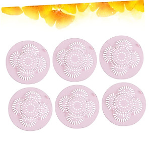 Veemoon 6pcs Floor Drain Cover Hair Filters Food Debris Filter Bathtub Stopper Kitchen Sinkroom Bathtub Plug Filter Sink Filters Sink Strainer Kitchen Sink Plug Earth Tones Blush Pink