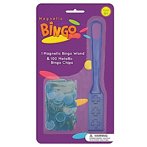 Magnetic Bingo Wand with 100 Metallic Bingo Chips - Choose from 4 Colors!