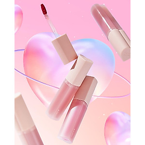 HOLIKA HOLIKA Heart Crush Bare Glaze Tint - K-Beauty Girlish & Juicy Color Lip Tint with Moisture Essence, Long-Lasting Moisture & High Shine, 0.1 fl.oz. (05 SWISH)