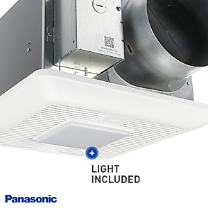 Panasonic FV-1115VKL2 WhisperGreen Select Ventilation Fan with Light and Speed Controls - 110-130-150 CFM - Quiet Ceiling Fan