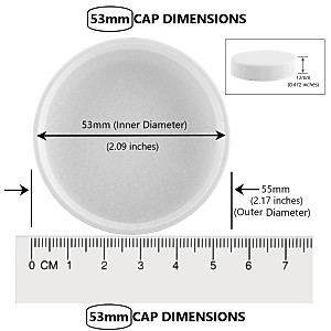 Threaded / Screw-On Caps for Water Dispenser Plastic Bottles/Jugs with Size 53mm Caps (2pk)