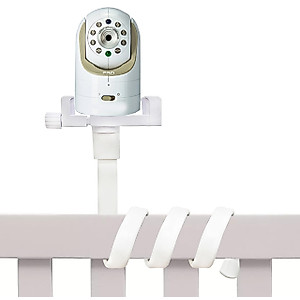GUCHO Baby Monitor Mount for Crib, Universal Baby Monitor Holder Compatible for Infant Optics, Crib Camera Mount Stand with Clip