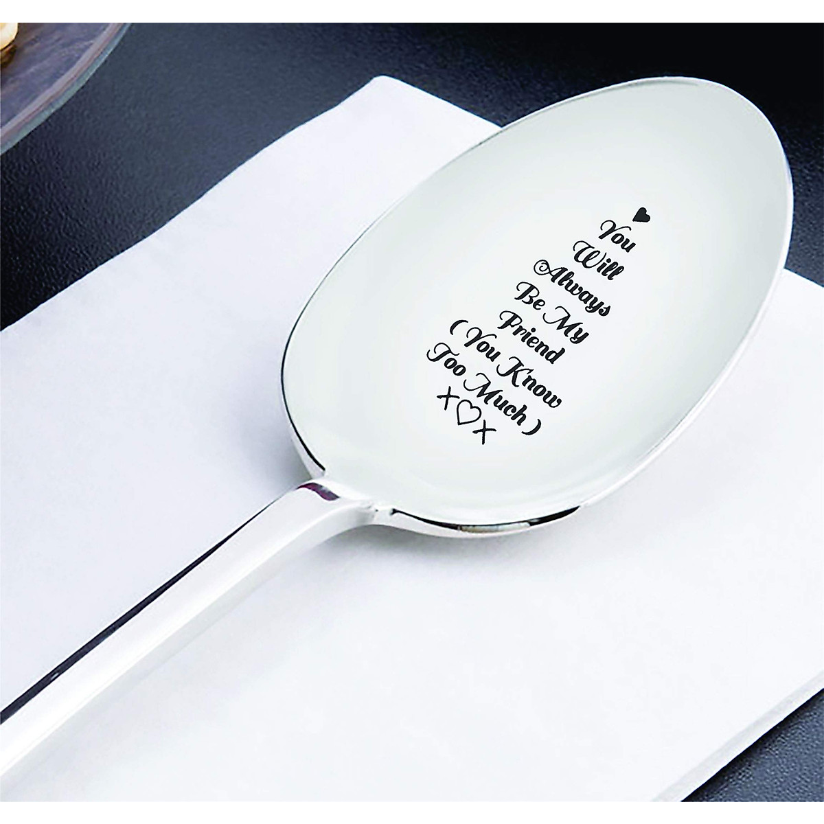 You Will Always Be My Friend (You Know Too Much) You Will Always Be My Person My Best Friend Spoon Silverware Engraved spoon,Friendship day Gift lover gift valentine gift i love you