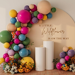 Beaumode Wildflower Floral Balloon Arch Garland kit 164pcs for Girls First Birthday Wild One Little Wildflower Shower Baby in Bloom Summer Graden Bridal Shower Party Decoration (Wildflower)