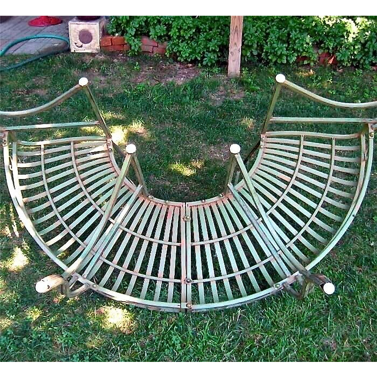 Generic Half Round Tree Bench 30.5"" High- Iron - Antique Green Finish, Large