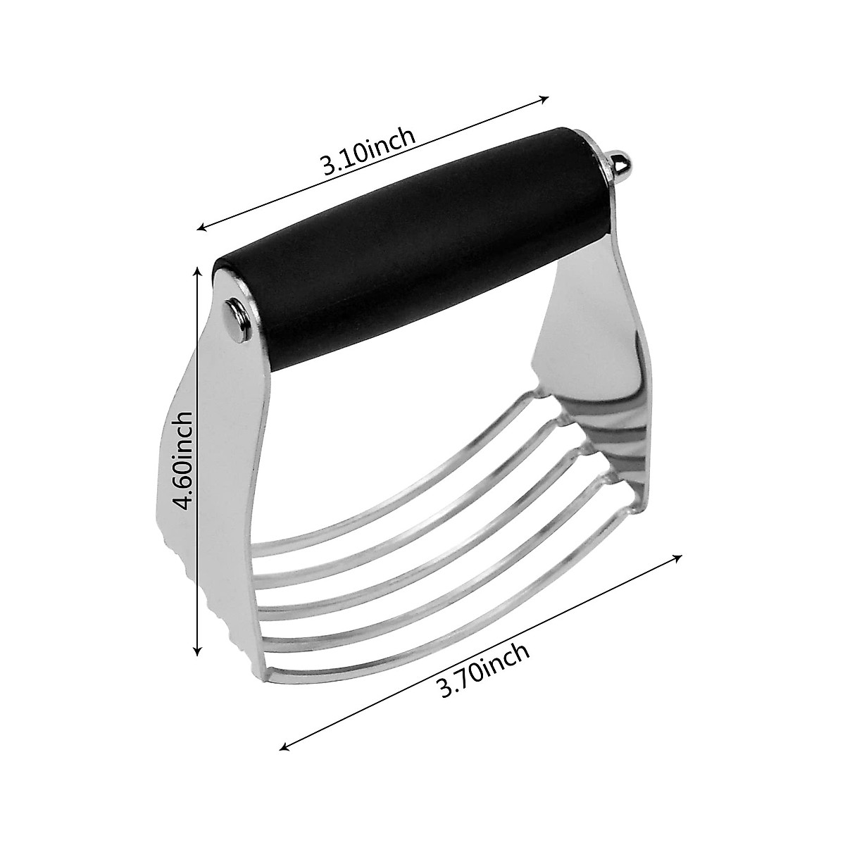 Dough Blender Heavy Duty Pastry Cutter Stainless Steel Butter Cutter Professional Baking Tool For Mixing Flour Butter (Black)