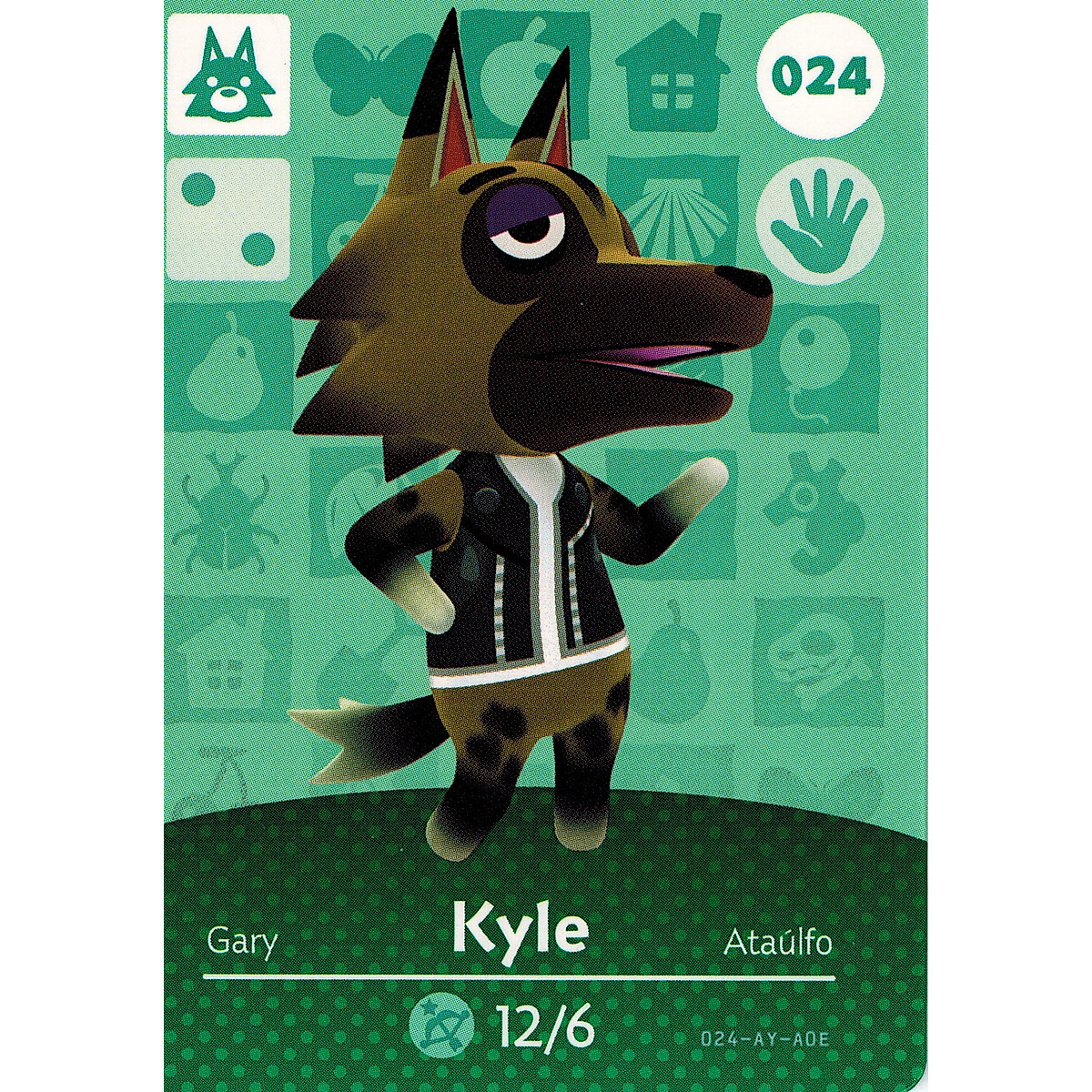 Animal Crossing Nintendo Amiibo Card # 24 Kyle (024)