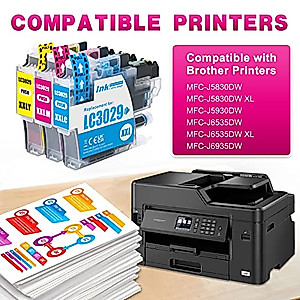 Replacement for Brother LC30293PK LC3029 XXL MFC J5830DW Ink Cartridges 3 Color Pack (LC3029C, LC3029M, LC3029Y) for Brother MFC-J5830DW MFC-J6535DW MFC-J6935DW MFC-J5830DW XL MFC-J6535DW XL Printer