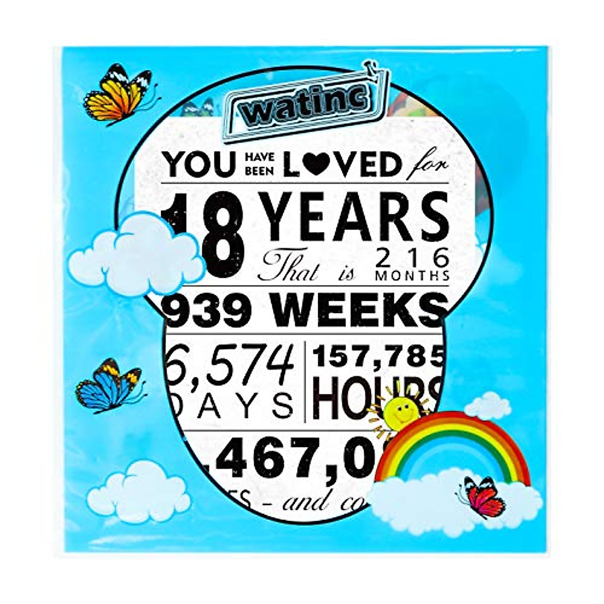 WATINC You Have Been Loved for 18 Years Poster, 11" x 14" Unframed Art Prints for 18th Birthday Decorations Party Supplies, 18th Anniversary Birthday Gifts for 18 Years Old Boys Girls Men Women