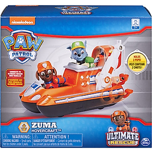 Paw Patrol Ultimate Rescue - Zuma’s Ultimate Rescue Hovercraft with Moving Propellers and Rescue Hook, for Ages 3 and Up
