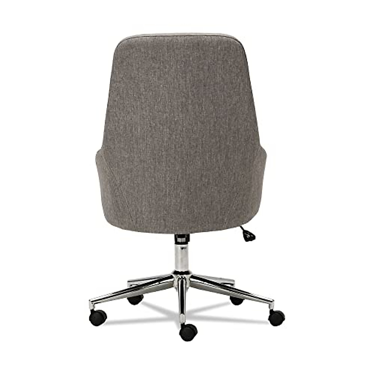 Alera ALECS4151 Captain Series Chrome Base 275 lbs. Capacity High-Back Chair - Gray Tweed