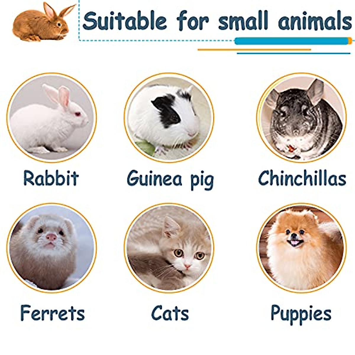 Hamiledyi Crate Bunny Food Bowl Removable Stainless Steel Pet Dog Cage Dual Bowls Plastic Hanging Water Fountain Automatic Bottle Food & Water Feeder Coop Cup for Rabbit Cat Puppy Guinea Pigs 3PCS