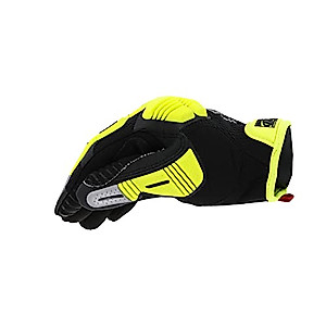 Mechanix Wear Size 8 M-Pact E5 Armortex And TrekDry And D3O Hi-Viz Cut Resistant Gloves, Fluorescent Yellow & Black, Small (SMP-C91-008)