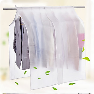Clothing Rack Covers, Hanging Garment Bag Organizer Storage Cover,Clear Clothes Shoulder Rack Cover Suit Coat Dress Clothes Closet Storage Organizer Dustproof Protector,90 * 110cm