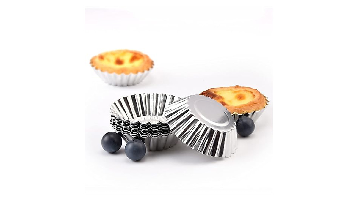 Tosnail 50-Pack Mini Tart Mold Set for Baking