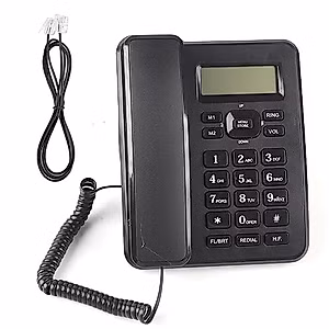 [Corded] Classic Design Landline Telephone for Home and Office - Reliable Desk with Wired Connection - Ideal Business for Clear Communication