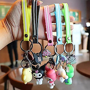 Mtoye Cute Kawaii Accessories Anime Keychain Adorable Premium Quality Cartoon Keychain Keyring Key Purse Handbag Charms