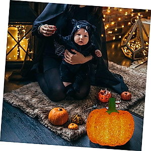 ABOOFAN 2 Pcs Halloween Crystal Small Night Lamp Pumpkin LED Light Pumpkin Plastic Light Plastic Halloween Light Halloween Party Night Light Halloween Decorative Light Halloween Props car