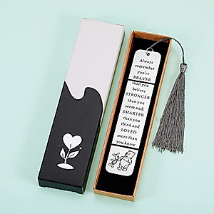 Inspirational 2023 Graduation Gifts for Women Men Bookmark with Tassel Christmas Birthday Gift for Son Daughter Wife Husband BFF Encouragement Gift for Teen Boys Girls Book Mark for BookLover Bookworm