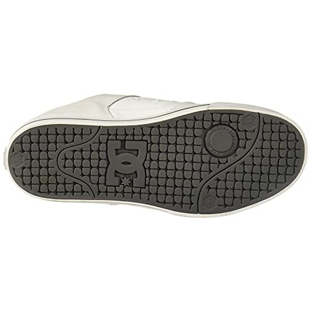 DC Men's Pure Casual Low Top Skate Shoe, White/Battleship/White, 8.5 D D US